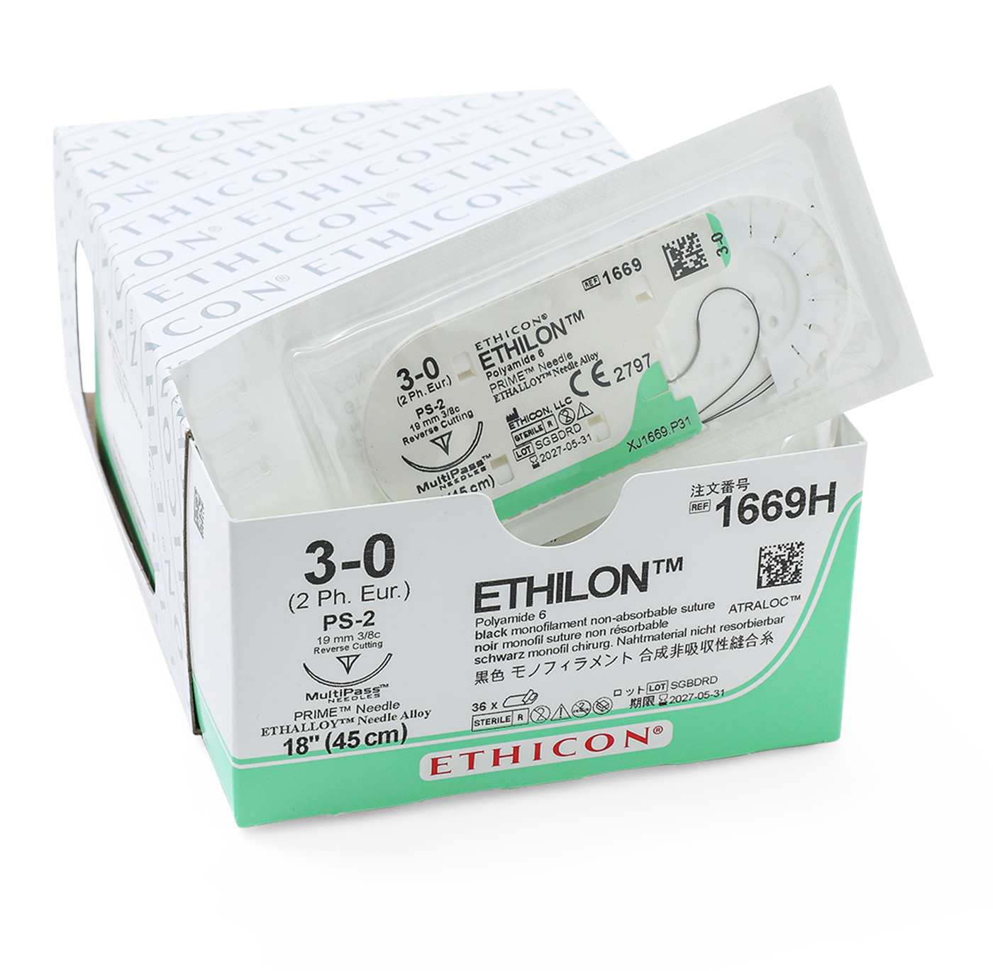 Ethilon Sutures 1665G x 12